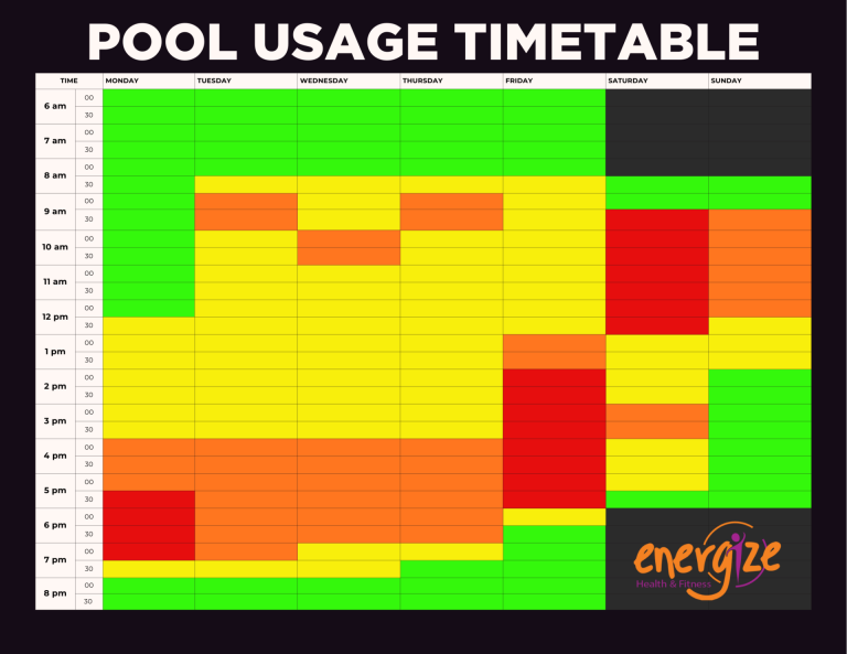 Gym, Classes & Pool Schedule | Energize Health and Fitness